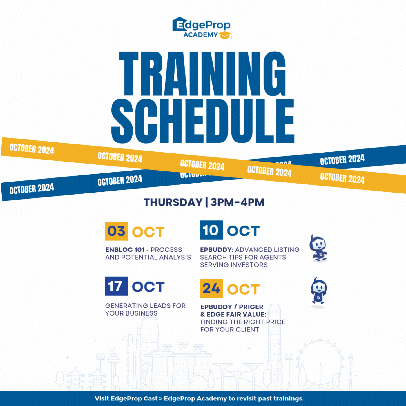 October 2024 EP Agent Training Schedule | EdgeProp.sg